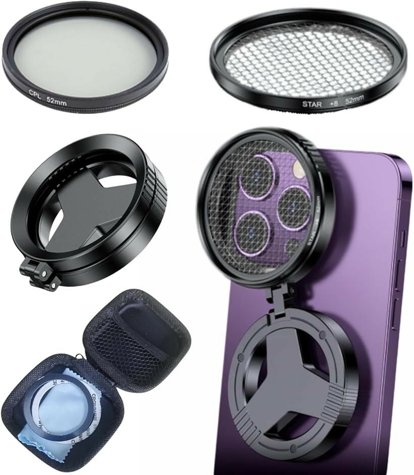 バリエーションコード : 2bus6wp3s0商品コード2bus6oyk5o商品名スマホ 偏光レンズ 52mm CPLフィルター クロスフィルター 磁力 2点セット iPhone対応 偏光+クロスレンズブランドRAYTRUTH「CPL＆クロ...
