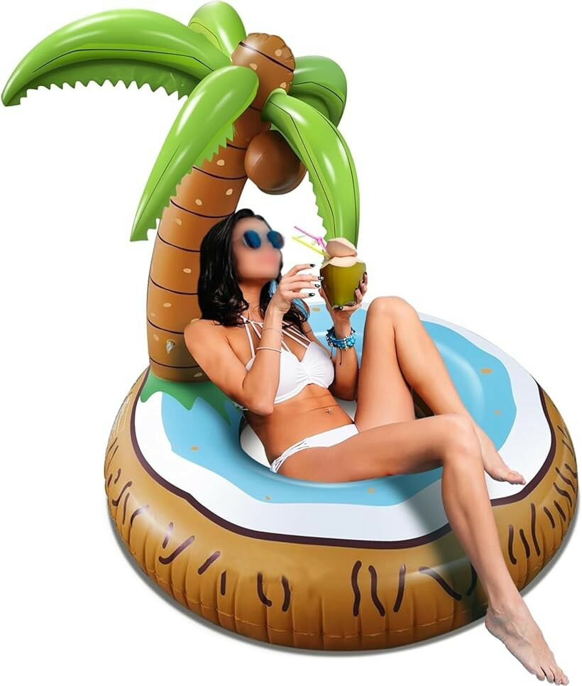 商品コード2bu6oc5sil商品名浮き輪 フロート ココナッツツリー ヤシの木 水上ハンモック 浮き輪ベッド トロピカル 水遊び用 夏対策 海遊び プールブランドCAWKAYカラーココナッツサイズ等120x100CM「ユニークでトロピカル...