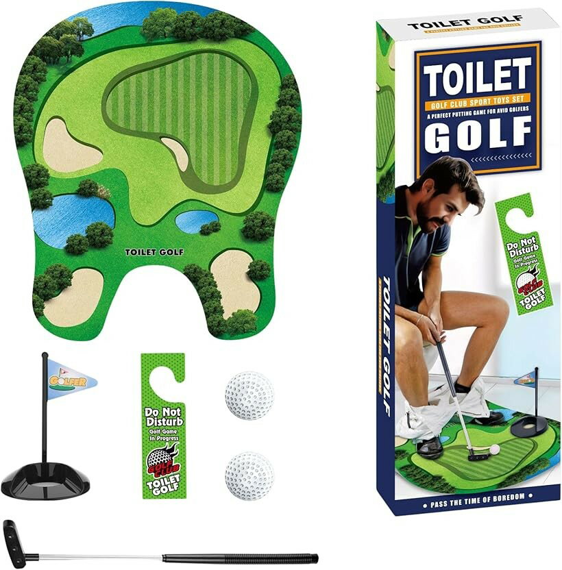 商品コード2brvvjytht商品名トイレマット トイレでゴルフパターセット 練習 ゲーム ボール ゴルフクラブ プレゼント 景品ブランドノーブランド品カラーグリーン「トイレ時間を活用できる室内ミニゴルフセット」トイレでのちょっとした時間や...