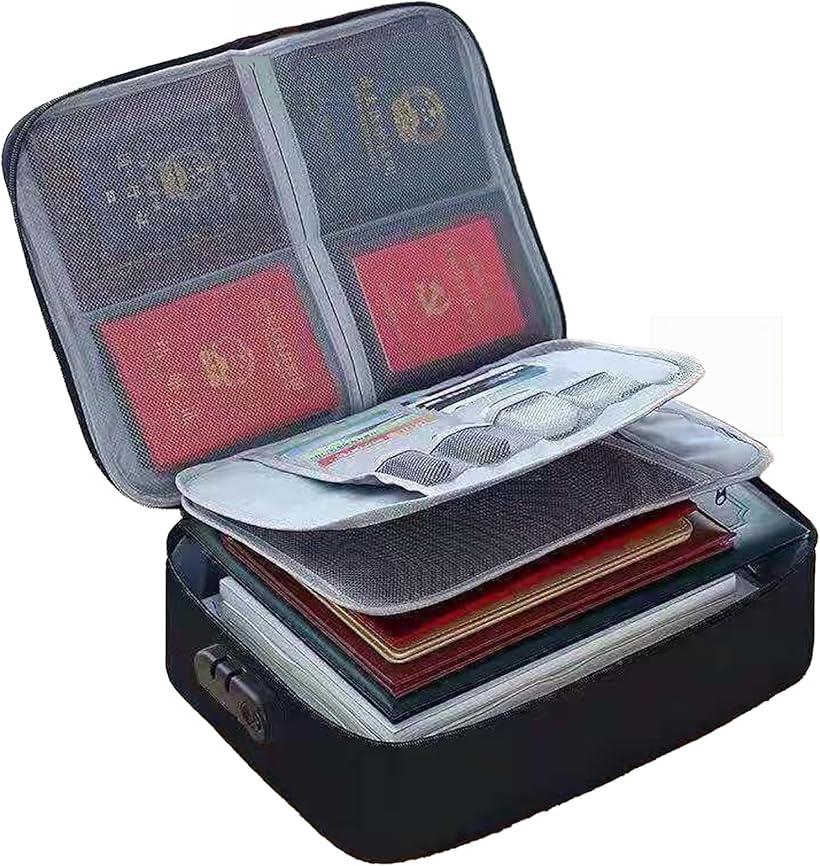 商品コード2bu902gov8商品名耐火バッグ 書類保管ケース 防水 防炎 大容量 金庫 A4対応ブランドRINHAPI「耐火素材で大切な書類をしっかり保護」耐火性に優れたシリカファイバーとアルミ素材で、大切な通帳や証書を高温からしっかり守...