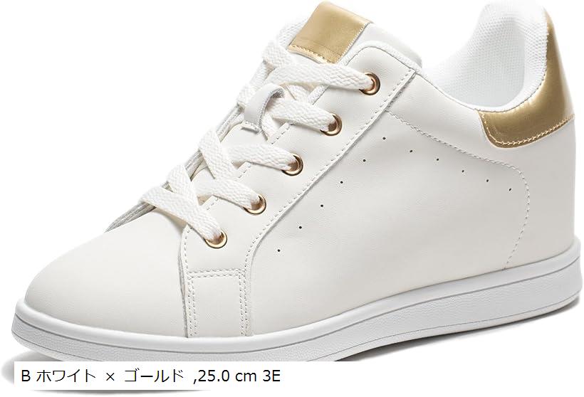 バリエーションコード : 2bu0pkdxuu商品コード2bu0p0cs4v商品名スニーカー 厚底 インヒール レディース 身長up PU 紐靴 レースアップブランドKaenarieカラーB ホワイト x ゴールドサイズ等25.0 cm 3...