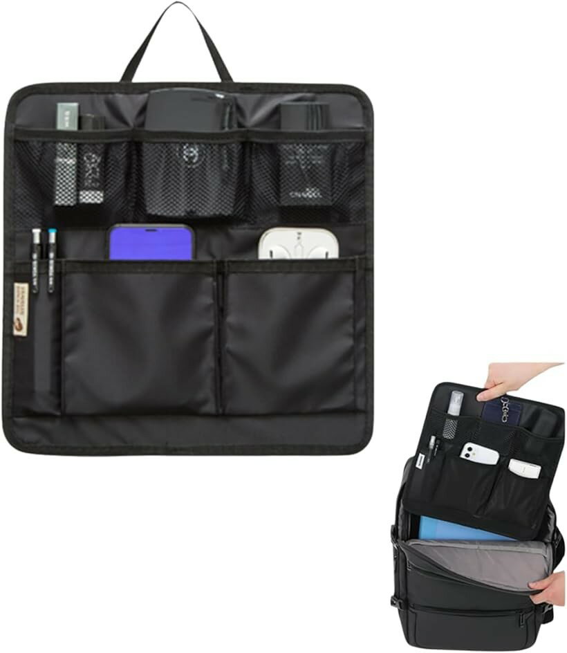 商品コード2b936o618l商品名バッグインバッグ 軽量 インナーバッグ リュックインバッグ リュックトートバッグ インケース 整理 薄型 縦型 横型ブランドHAPPY SUGARカラーブラック「バッグの整理整頓をサポート。」荷物の整理が...