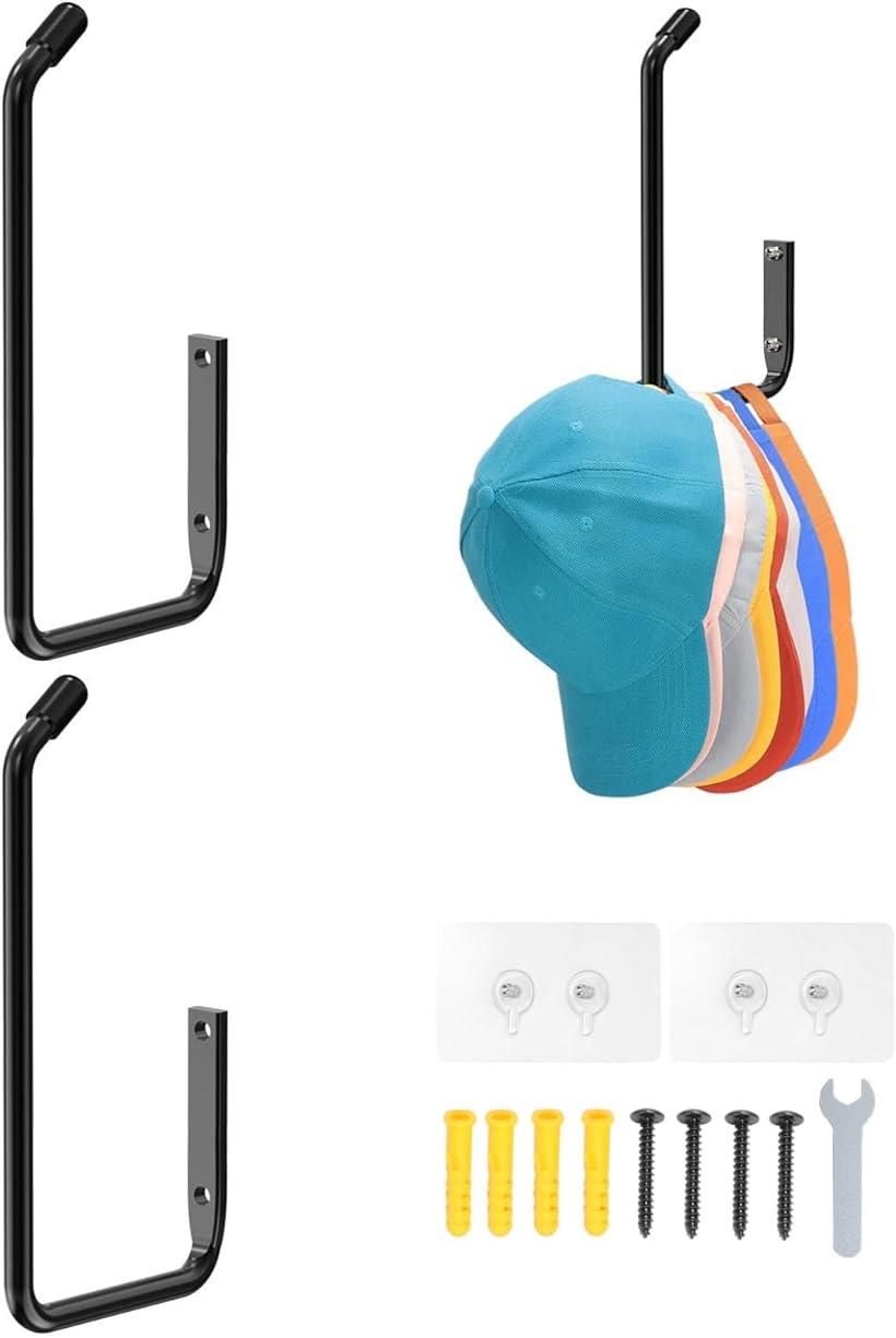 商品コード2buc85rshh商品名帽子ハンガー キャップ 収納 L字 フック ハンガー 壁掛け ネジ 取付キット付きブランドTUISKUカラーブラックサイズ等2個セット「壁掛けで省スペース収納」キャップやハットを壁にかけて収納することで、...
