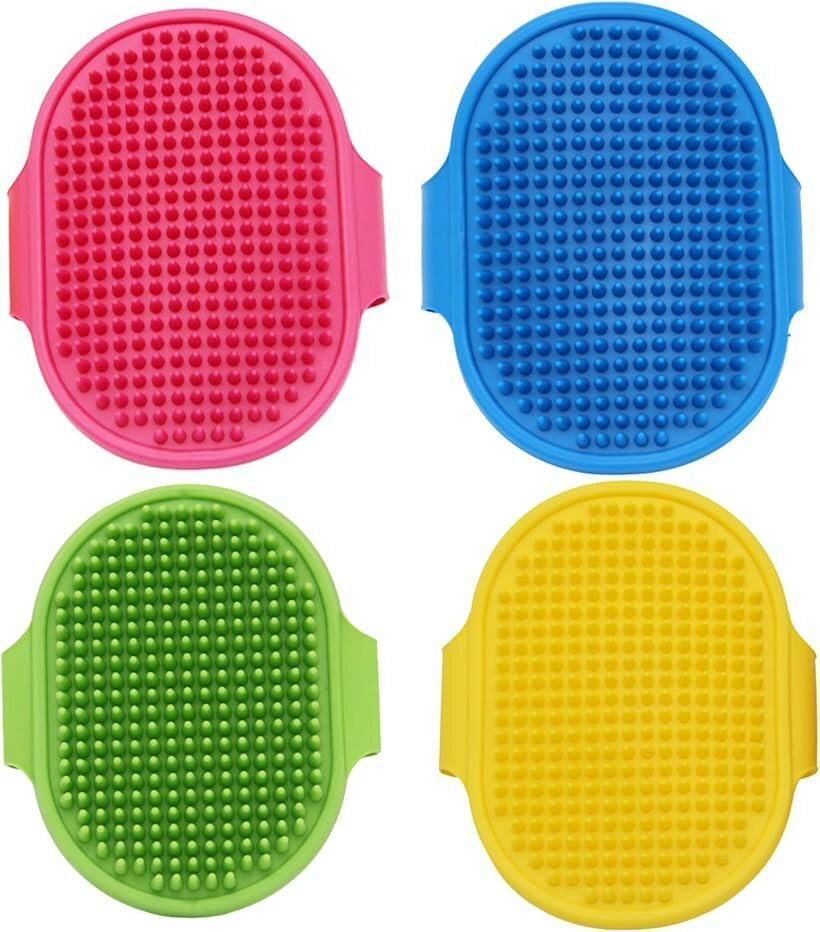 商品コード2buowx531t商品名シャンプーブラシプラスグルーミングブラシ 犬 猫 シャンプーブラシ 4個セット 調節ストラップ付き ラバーブラシ TPR製 短毛・長毛対応 抜け毛ケア＆やさしいマッサージ お風呂・グルーミング兼用ブランド...