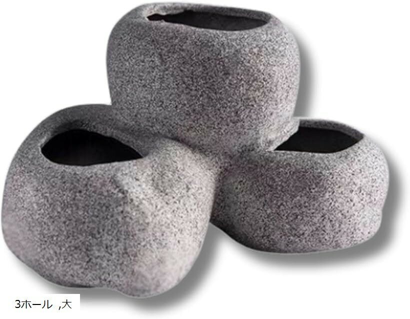 バリエーションコード : 2bu03u2p1d商品コード2bu03k634t商品名水槽 水草 鉢 石 岩 隠れ家 水槽ポット アクアリウムブランドAll Trustカラー3ホールサイズ等大「自然な景観を演出」 水槽内でリアルな自然環境を再現...