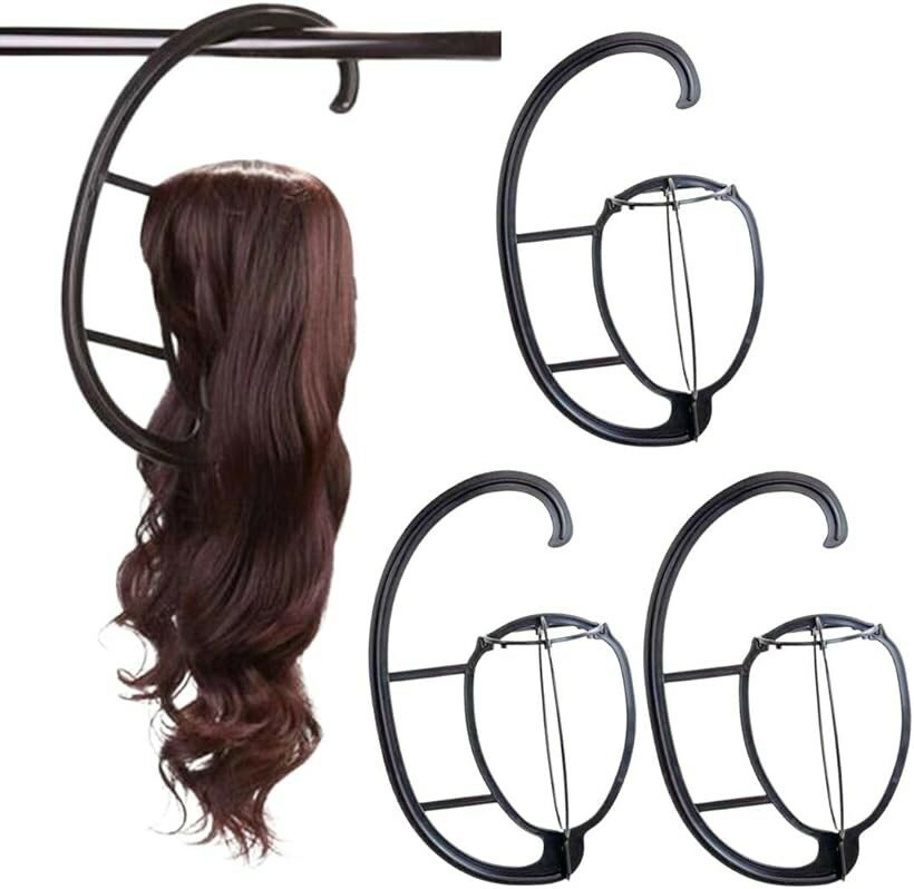 商品コード2b9c2c9ohi商品名ウィッグスタンド ウィッグハンガー 吊り下げ 型崩れ 帽子スタンド カツラ置き 収納 組み立てブランドI'm so happyカラーブラック「型崩れ知らずのウィッグスタンド」大切なウィッグをしっかりサポー...