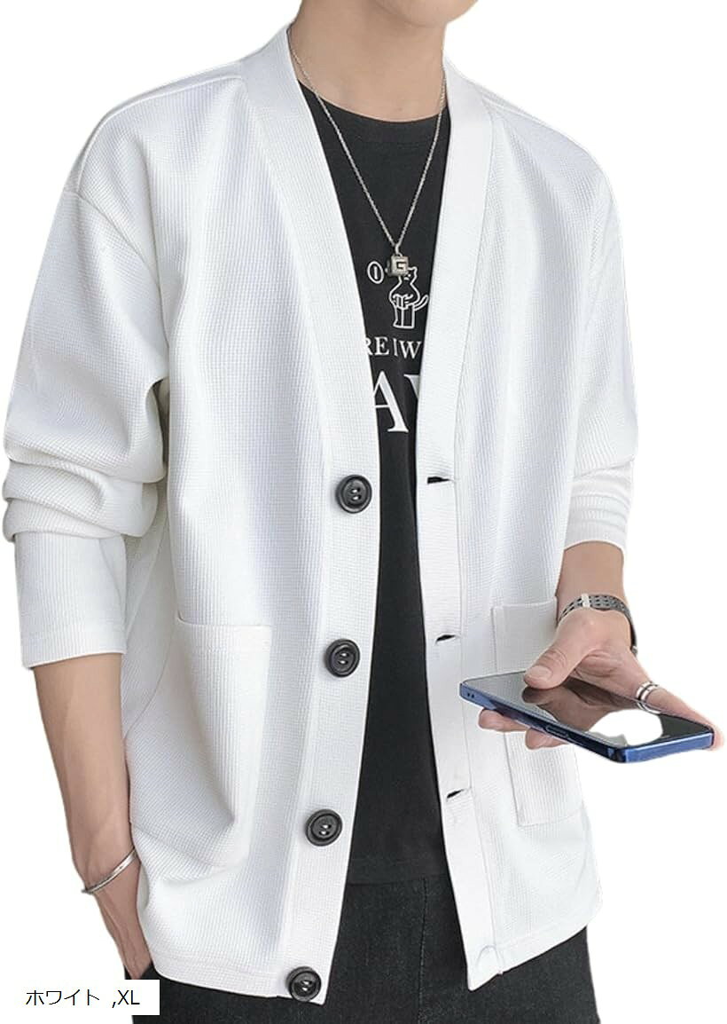 バリエーションコード : 2bu15ycjpq商品コード2bu158j4j1商品名カーディガン メンズ ワッフル編み Vネック カジュアル 無地 薄手 長袖 ジャケット 体型カバー 春 秋 ビジネス 通勤 学生 L～3XL 4色展開 オーバ...