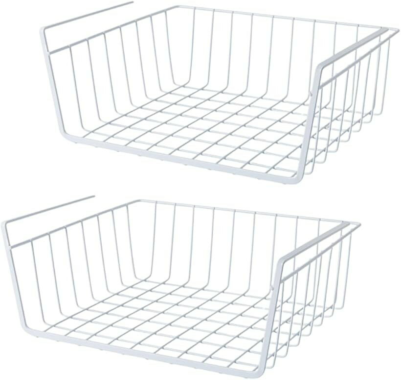 商品コード2bukrwotu1商品名吊り下げ収納 キッチン ラック 吊り戸棚 スリム カゴ ハンギングバスケット クローゼットブランドI'm so happyカラーホワイトサイズ等37cm x 24cm x 11cm「デッドスペースが収納空...