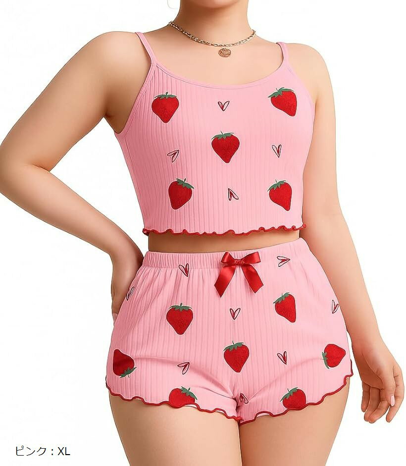バリエーションコード : 2buufsnx0u商品コード2buuhfxitc商品名ルノン おとこの娘 下着 上下セット 男の娘 可愛いイチゴ 柄 柔らかい 生地感 キャミソール ショート パンツ 2点セット 女装 おとこの娘 服 大きいサイ...