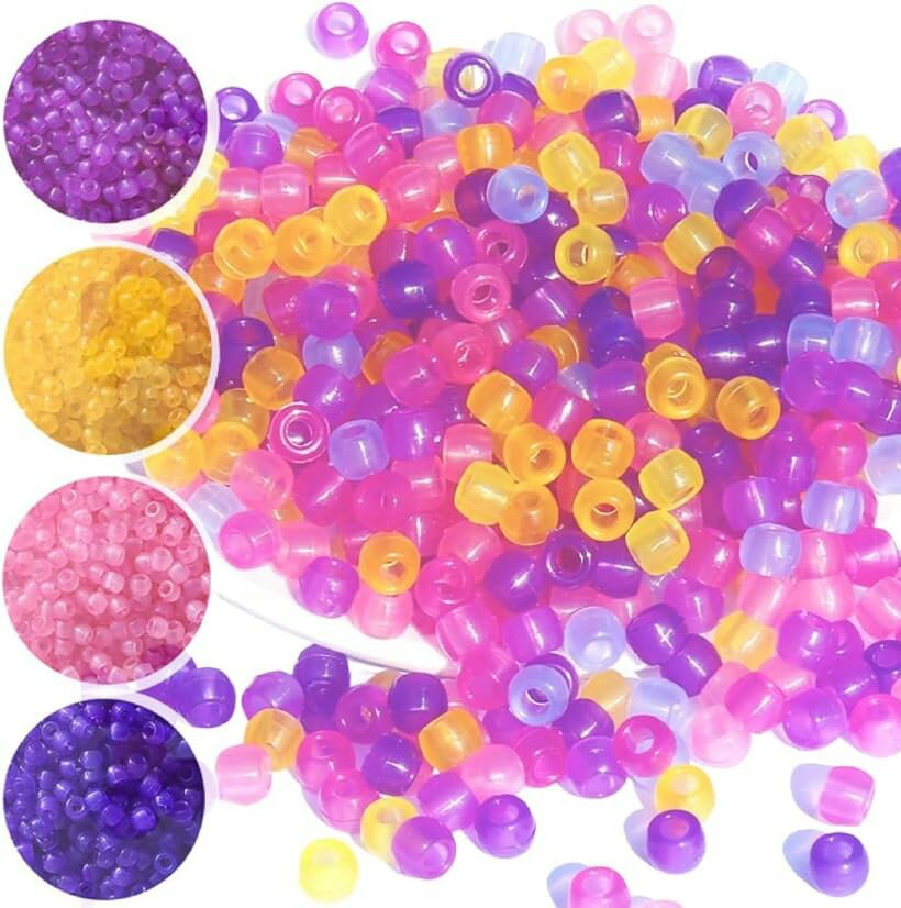 商品コード2bj33pj0i8商品名ビーズ 紫外線 色が変わる 紫外線チェッカー UVチェッカー 変色 太陽光 蓄光 4色 400個入り ブルー パープル ピンク オレンジブランドAilunateカラーマルチカラー「太陽光でビーズの色が変わ...