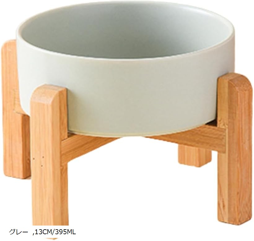 バリエーションコード : 2brf0326q8商品コード2brf096wc3商品名RYUBOF 犬 フードボウル 木製 スタンド付き 陶器製 耐熱ボウル 加熱対応 大容量 1800ml ペット ボウル 犬用 猫用 滑り止め ご飯皿 水飲み皿...