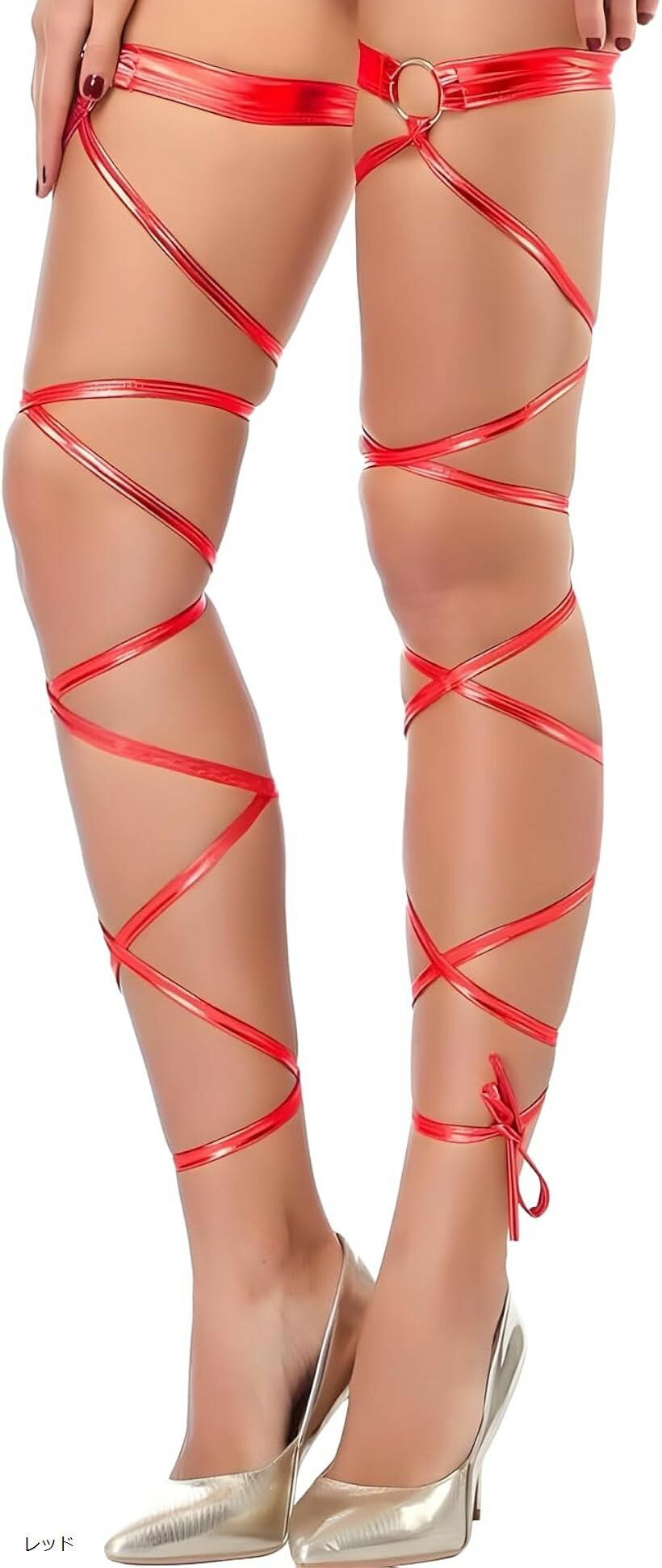 バリエーションコード : 2brhcl40i8商品コード2brhcs4ky6商品名ニーハイ ストッキング風 レッグストラップ レディース メタリック 光沢 足に巻く 伸縮 紐 セクシー コスプレ 小物 仮装 衣装ブランドGorcreカラーレ...