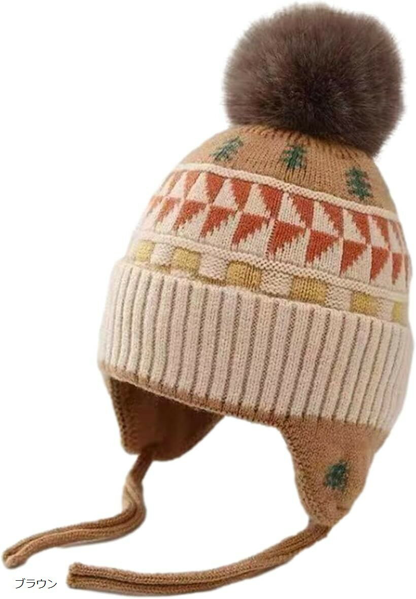 バリエーションコード : 2brh3x8wwf商品コード2brh3366k8商品名キッズ ニット帽 耳当て 付き ポンポン ノルディック 柄 男の子 女の子 男女兼用 ニットキャップ 防寒 暖かい 子供 スキー ベビー 幼稚園児 小学生 幼...