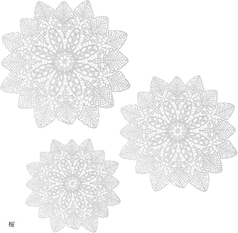 バリエーションコード : 2brh3vwxw8商品コード2brh3gosjd商品名ドイリーレース 3種3枚セット 円形 花柄 テーブル装飾 ディスプレイ用ブランドnijimomoカラー桜サイズ等大中小「円形で上品に飾るインテリアアクセント」...