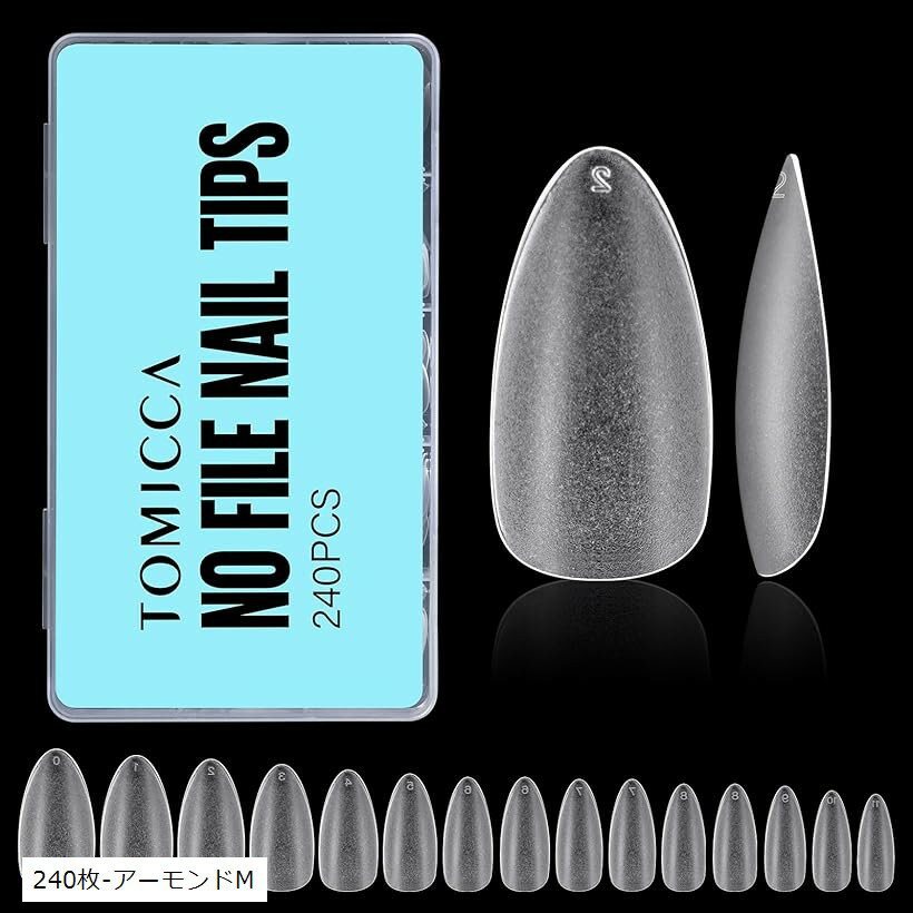 バリエーションコード : 2bjoprhi4t商品コード2bufl3itn5商品名ネイルチップ サンディング済みネイルチップ フルカバー プレーンチップ クリアチップ 練習用 業務用ブランドTOMICCAカラー240枚-アーモンドM「サンデ...