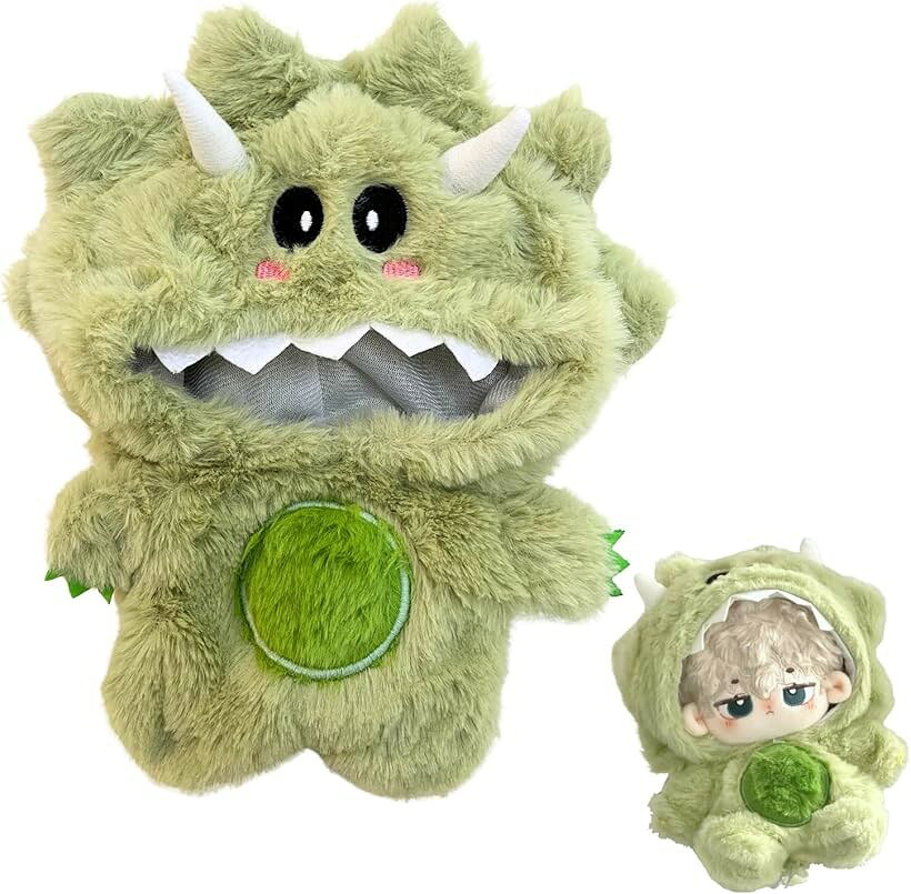 商品コード2br126jjro商品名ぬい服 20cm 怪獣 着ぐるみ ぬいぐるみ 着せ替え ふわふわ 人形 服 モンスターブランドレタヤカラーグリーン「キュートな恐竜着ぐるみ」 20cmサイズのぬいぐるみにぴったりな、ツノがアクセントの恐竜...