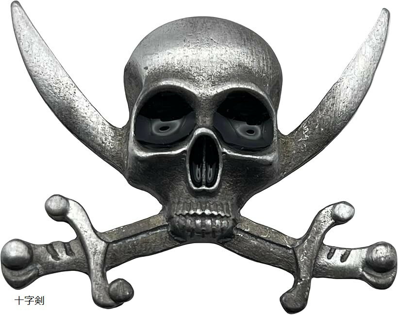 バリエーションコード : 2br3wjrh2v商品コード2brd0pr32y商品名骸骨 ドクロ スカル スケルトン ピンバッジブランドEDEN（エデン）カラー十字剣サイズ等3.7x3.0cmクールでかっこいい。骸骨のピンバッジです。モデル名...