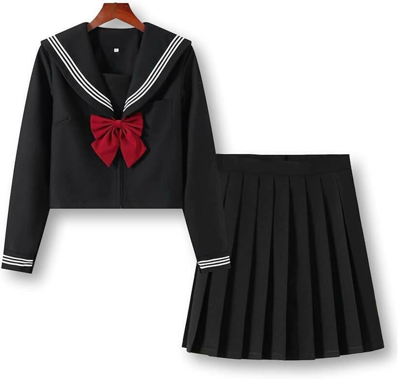 バリエーションコード : 2b244gjvd2商品コード2br5rwn4i2商品名セーラー服 コスプレ 女子高生 制服 長袖 プリーツスカート 無地 リボン 3点セットブランドTUISKUカラーブラックサイズ等3XLハロウィンやコスプレで定...