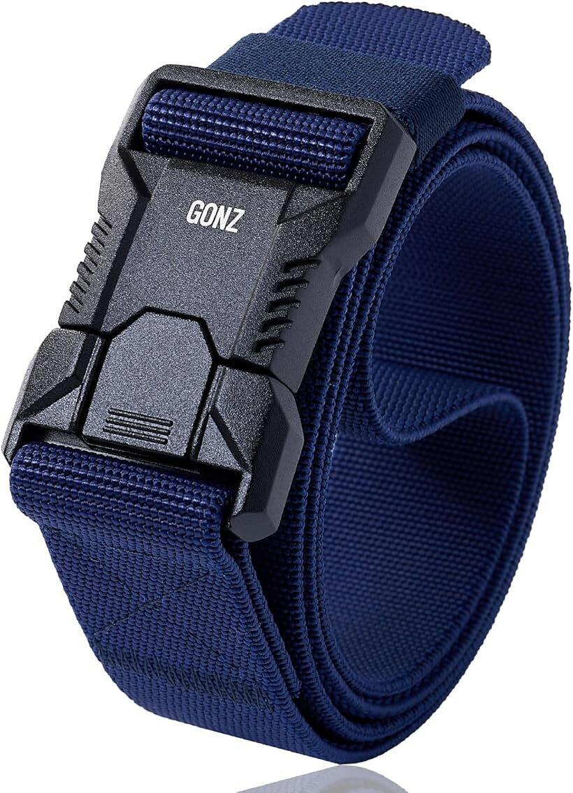 バリエーションコード : 2brkny4jjd商品コード2brkn0kr40商品名シュッとつけてパッとはずす作業用 ベルト メンズ ゴルフベルト タクティカル ワンタッチ式バックル ギュンギュン伸びる ストレッチブランドGONZカラーネイビ...
