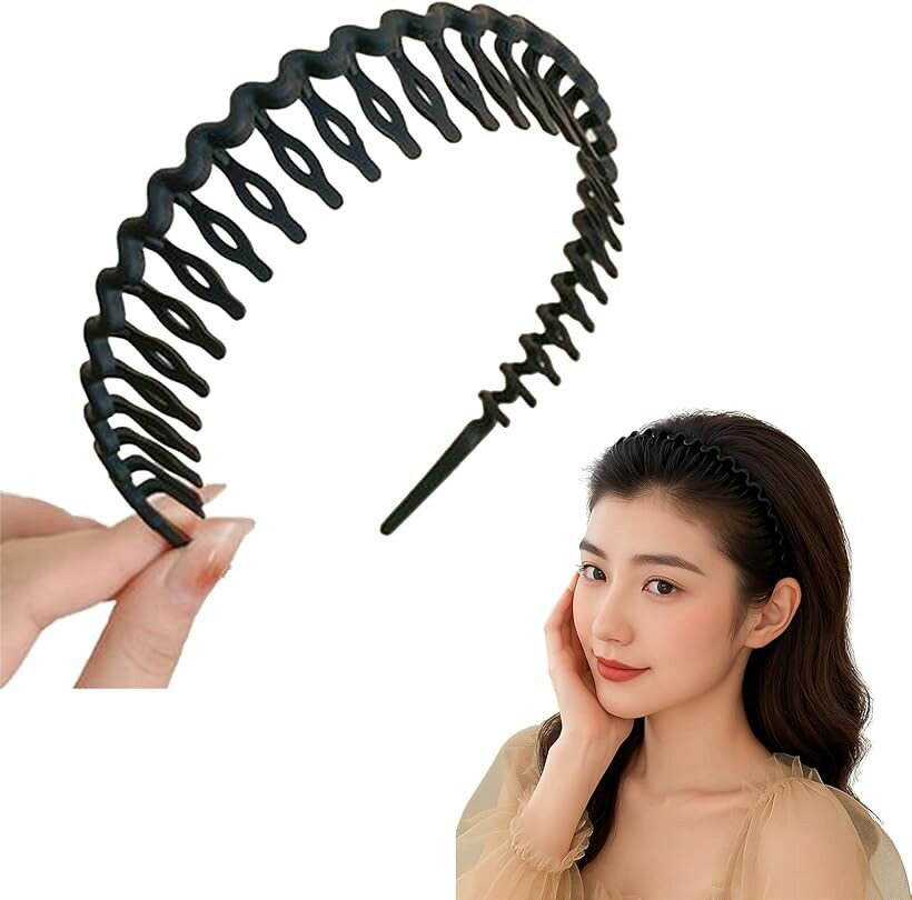 商品コード2bucjsu4n1商品名カチューシャ コーム付き ヘアバンド 痛くない 樹脂製 マットブラック 男女兼用 洗顔 メイク スポーツ用 ズレにくいブランドAlpha Depotカラーブラックサイズ等中 (Medium)「ズレにくく快...