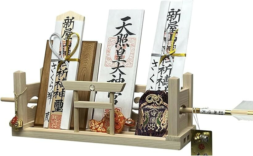 バリエーションコード : 2br8ngrdxu商品コード2br8drnxtu商品名神棚 壁掛け モダン 彩雲 水晶 鳥居 国産 ひのき 檜 製 水晶 装飾 お札立て モダン 棚板ブランドさくら禅カラー1. 神明水晶鳥居サイズ等横33cmx奥...