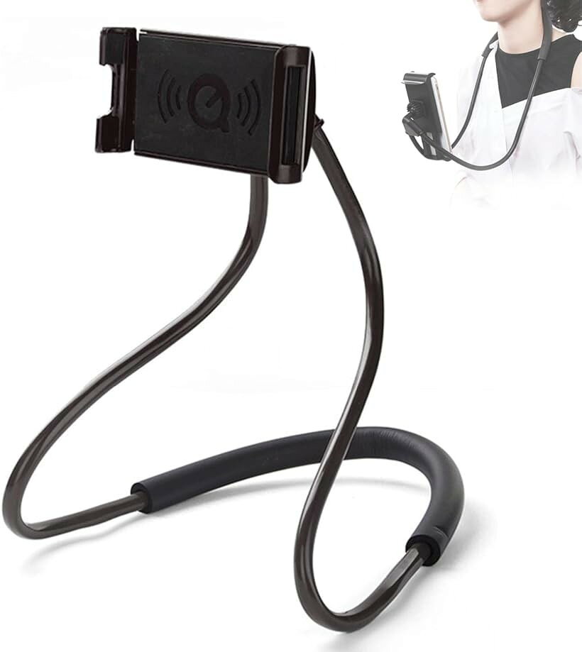 商品コード2brfkk3rji商品名スマホスタンド 寝ながらスマホ 首掛け式 ロングタイプ70cm スマホホルダー ベッドブランドRAYTRUTHカラーブラック「ハンズフリーで寝ながらスマホ」長さ70cmのロングタイプで、首にかけるだけでス...