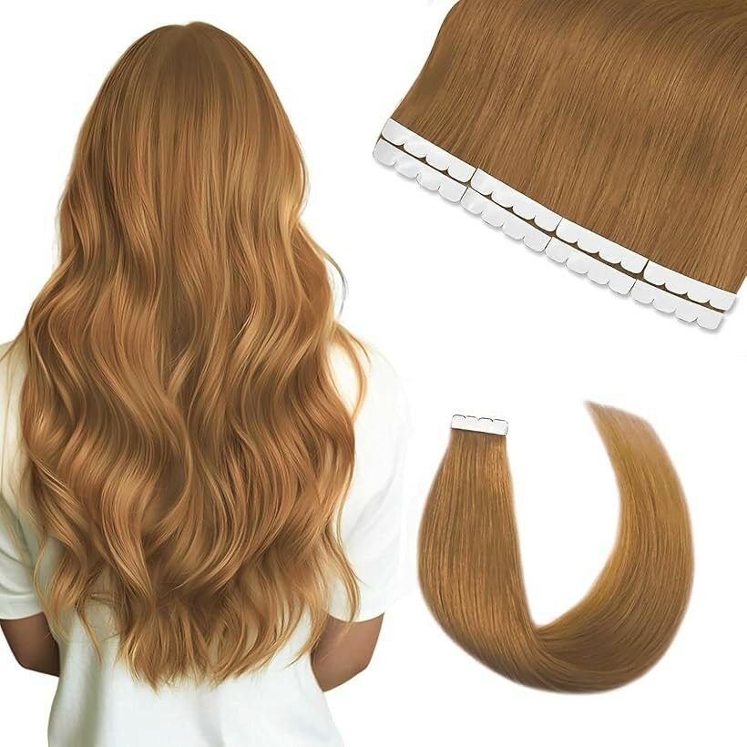 バリエーションコード : 2brv6ldp3q商品コード2brv4f8kng商品名人毛 シールエクステ M tape hair レミーエクステ カラー ウィッグ エクステンション 10本 27# 14inch 35cmブランドXUANHEF...