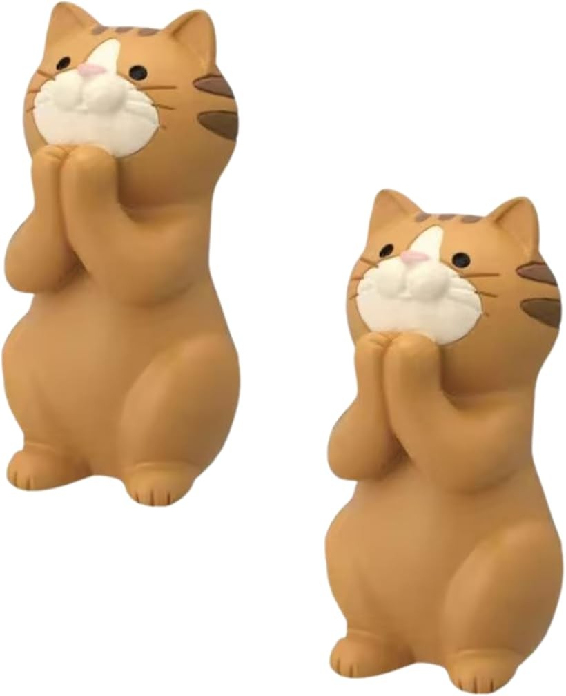 バリエーションコード : 2brlkssi5i商品コード2brlksp4wl商品名小物置き 猫型 モチーフ かわいい 卓上 眼鏡置き スマホスタンド 2個セットブランドideamallカラー眼鏡置き　茶トラ「癒しインテリア」猫モチーフのスマ...