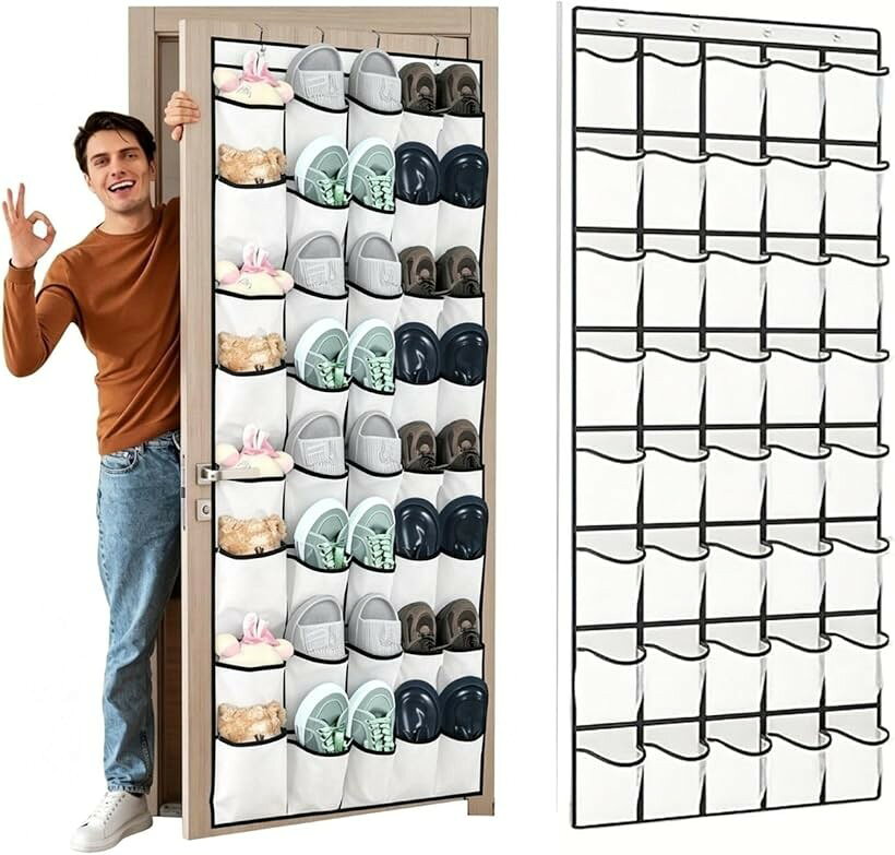 商品コード2brgjns2vq商品名Life2 キク 吊り下げ収納 ポケット 40格 ドア掛け 大容量 透明ポケット 靴収納 小物収納 クローゼット フック付き 省スペース 整理整頓ブランドlife2キクカラー白黒サイズ等194x67cm工...