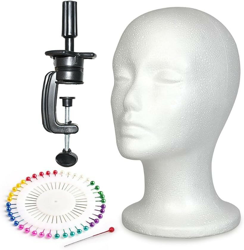 商品コード2buv6ihyip商品名ウィッグスタンド マネキンヘッド 発泡スチロール 頭 帽子 固定具 まち針セットブランドSALUDABLEカラーホワイトプロ仕様の女性型マネキンヘッドで多用途 高品質な発泡スチロール製マネキンヘッドは、人...