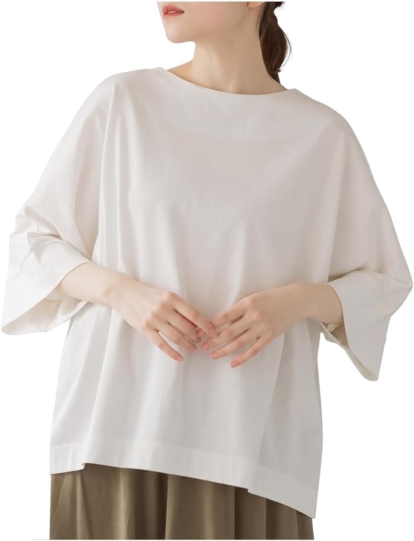 バリエーションコード : 2brlwx2yhg商品コード2brlwonk6w商品名ドルマンtシャツ レディース きれいめ 夏 春 ゆったり 体型カバー トップス カットソー ブラウス 七分袖 綿 コットン 着痩せブランドCrossmarbe...