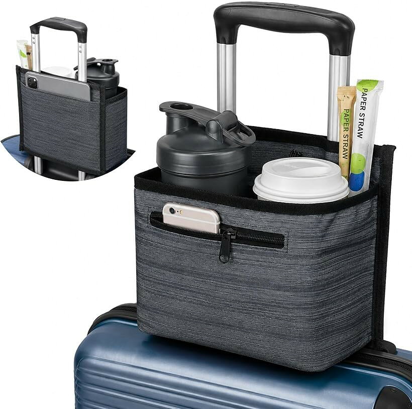商品コード2bkt4xk2oy商品名キャリーケース ドリンクホルダー バッグ スーツケース 小物入れ 旅行 収納 ポーチ 持ち込み 機内 便利グッズブランドNOELAMOURカラーグレーサイズ等横幅23x奥行12x高さ21cm旅の移動を快適...
