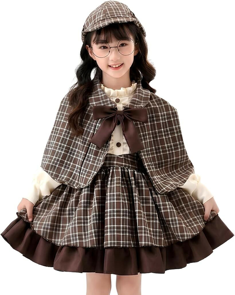 バリエーションコード : 2bkttisod0商品コード2bkt5nnk6t商品名コスプレ 探偵 衣装 女の子 ワンピース ケープ ハロウィン 5点セットブランドCOZENTAカラーライトブラウンサイズ等L「充実の5点フルセット」 ワンピー...