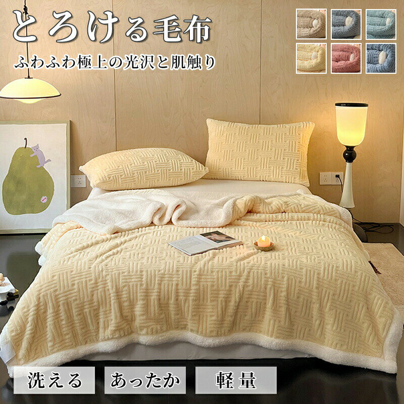 商品名 ふわとろ毛布 モコモコブランケット 極上ふわとろ 毛布ブランケット もこもこ ふわふわ 厚手 おしゃれ 洗える 洗濯可 秋冬 北欧雑貨 韓国雑貨 海外 インテリア おしゃれ かわいい 可愛い 【サイズ】 ハーフサイズ:100×150...