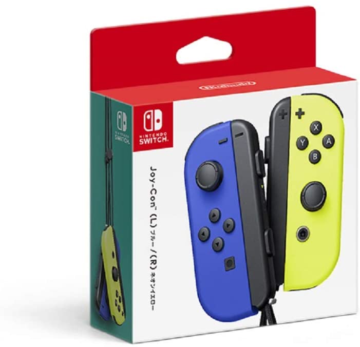 ・「Joy-Con(L)ブルー」と「Joy-Con(R)ネオンイエロー」に「Joy-Conストラップ(ブラック)」が2個付いたセットです。 ・本体が1台でも、ソフトによっては「Joy-Con」のみを持ち寄ることで多人数でのプレイが可能です。