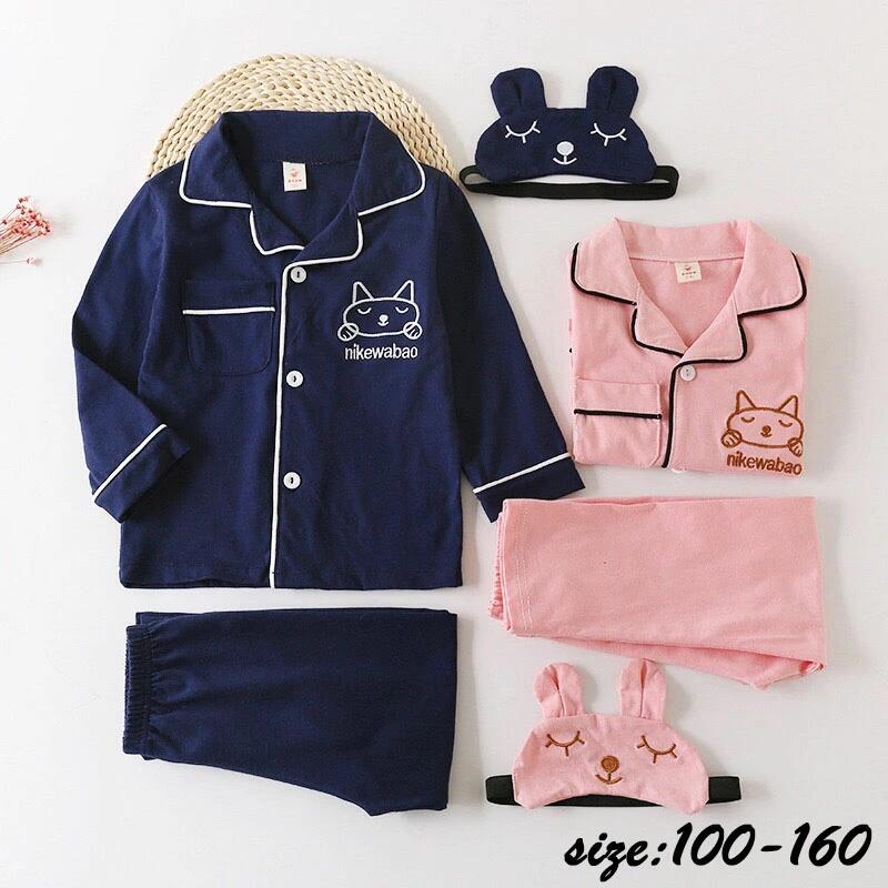 【商品コード】：y253385 【素材】：100%綿 【カラー】：ピンク,ブルー 【サイズ】：（約） 　 100 着丈45 肩幅26 ズボン丈58 袖丈34 ヒップ65 身長参考90-100cm 110 着丈47　 肩幅28 ズボン丈63 ...