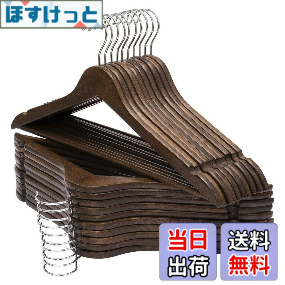 商品情報商品の説明主な仕様 【高級褐色の木製ハンガー】良質な木材を使用し、頑丈で耐久性も抜群です。絶妙な木目調の洋服ハンガー 木製、環境にやさしい耐摩耗性ワニスによる塗装、クローゼットにクルミの木のハンガーを掛けるといい味です。【手作業で丁...