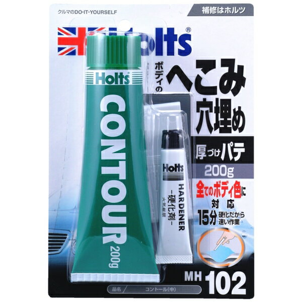 コントール(中)●超微粒子ポリエステル樹脂を使用した、二液性の高品質パテです。●ハガレにくくひび割れない、縮まない高性能に加え、速乾性で削りやすく作業性にも優れています。●FRPにも使用可能。●主剤：ライトグレー　硬化剤と混合後：ライトブル...