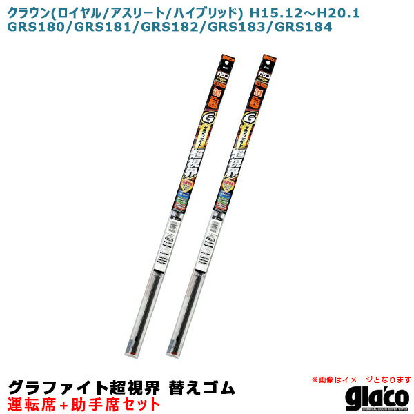 【適合車種】メーカー：トヨタ車種：クラウン(ロイヤル/アスリート/ハイブリッド)年式：H15.12～H20.1型式：GRS180/GRS181/GRS182/GRS183/GRS184※令和2年2月現在の適合情報です。【ガラコワイパー グラ...