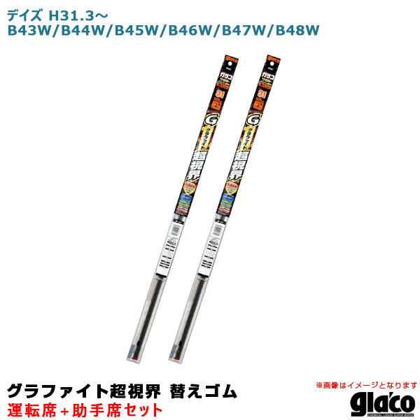 【適合車種】メーカー：ニッサン車種：デイズ年式：H31.3～型式：B43W/B44W/B45W/B46W/B47W/B48W※令和2年2月現在の適合情報です。【ガラコワイパー グラファイト超視界 替えゴム セット内容】■運転席品番：G-34...