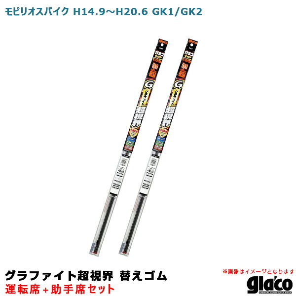 【適合車種】メーカー：ホンダ車種：モビリオスパイク年式：H14.9～H20.6型式：GK1/GK2※令和2年2月現在の適合情報です。【ガラコワイパー グラファイト超視界 替えゴム セット内容】■運転席品番：G-33商品コード：04733長さ...