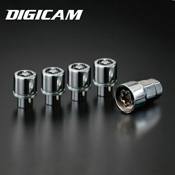 DIGICAM トヨタ純正用ロックナット 34mm P1.5 I02T■高強度素材S45C炭素鋼を採用し、トヨタ純正アルミホイール用ナットと同じ座面形状である平面座タイプのロックナットです。■見た目も美しいクロームメッキ処理が施されたナット...