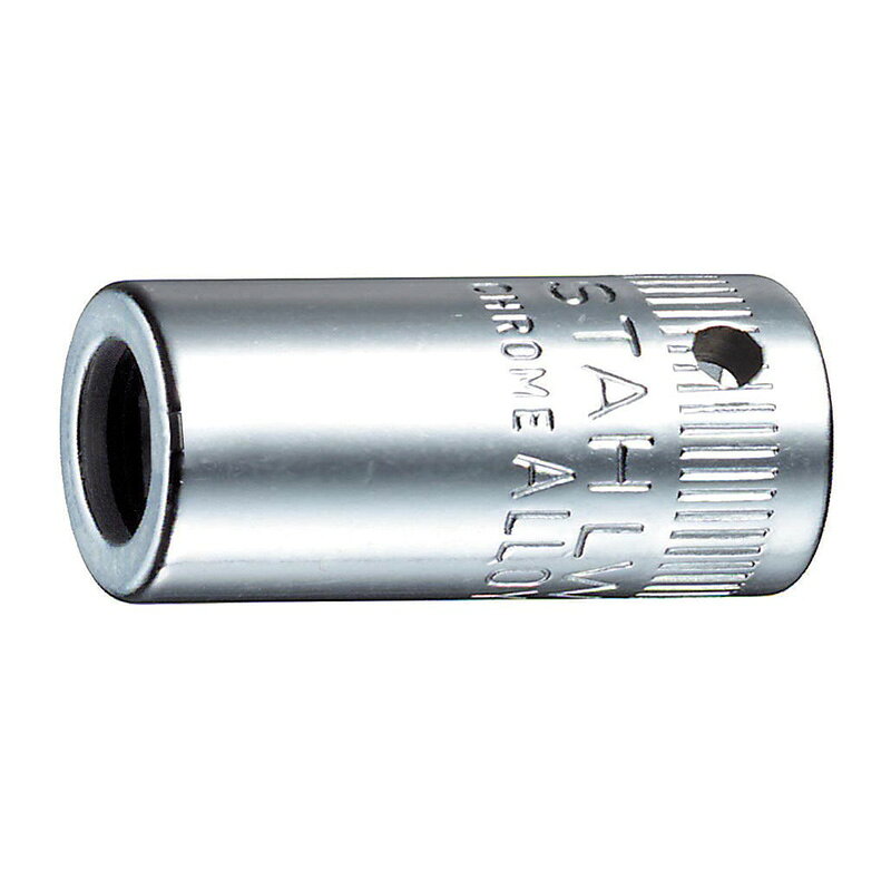 メーカー名：STAHLWILLE（スタビレー）品番：412商品名：1/4SQ ビットホルダー●全長(mm)：25●外径(mm)：11.6●質量(g)：15●1/4”HEXビット類の落下を防止に役立つアダプター。●ロックには3/32”六角レン...