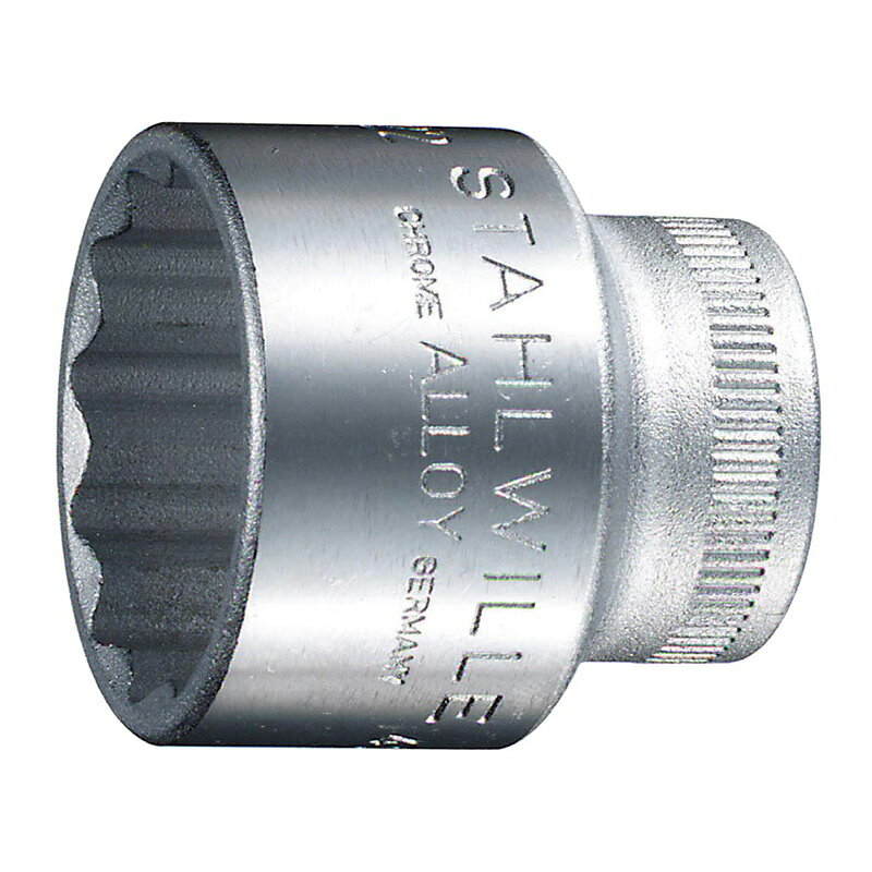 メーカー名：STAHLWILLE（スタビレー）品番：45-19商品名：3/8SQ ソケット(12角)●差込角(”SQ)：3/8●サイズ(mm)：19●全長(L；mm)：32●ソケット部外径(d1；mm)：25.2●差し込み部外径(d2；mm...