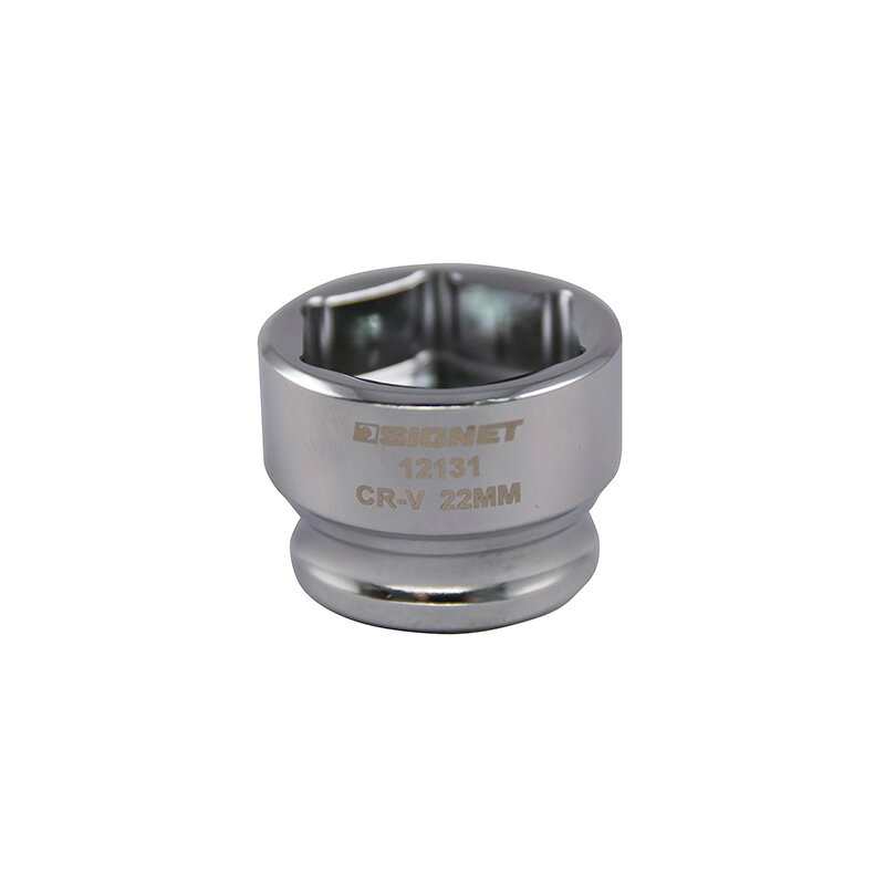 メーカー名：SIGNET(シグネット)品番：12131商品名：3/8DR 3/8"SQ 22mm ショートソケット (6角)●差込角(DR)：3/8●ソケット全長(L：mm)：22●サイズ(S：mm)：22●先端部外径(D1：mm)：30●...