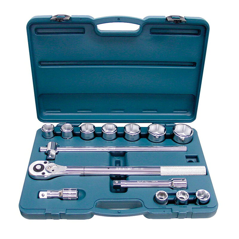 メーカー名：SIGNET(シグネット)品番：14715商品名：3/4DR 3/4"SQ 15PC mm ソケットレンチセット●差込角(SQ)：3/4●ボルト・ナットを傷めにくい面接触タイプ。●ブローモールドケース入り。ソケット：22・24・...