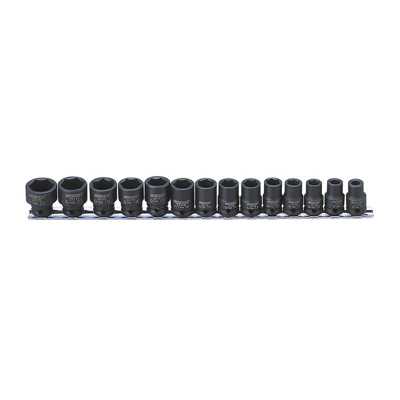 メーカー名：SIGNET(シグネット)品番：22196商品名：3/8DR 3/8"SQ 14PC インパクト ソケットセット (8-22mm)●差込角(SQ)：3/8●ホルダー付き。インパクトソケット：8・9・10・11・12・13・14・...