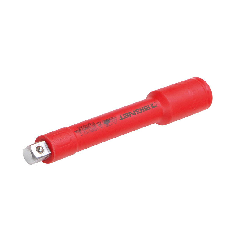 メーカー名：SIGNET(シグネット)品番：E42403商品名：3/8DR 3/8"SQ 絶縁エキステンションバー 125mm●差込角(SQ)：3/8●金属部材質：クロムバナジウム鋼●全長(mm)：125●グリップはEN60900規格に準じ...