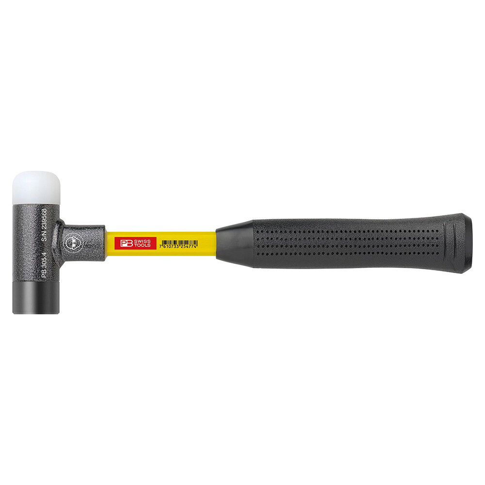 メーカー名：PB SWISS TOOLS(ピービースイスツールズ)品番：305-3商品名：305-3 無反動コンビネーションハンマー(グラスファイバー柄)■打撃ヘッド径(φmm)：32■全長(mm)：320■ヘッドの長さ(mm)：100■質...
