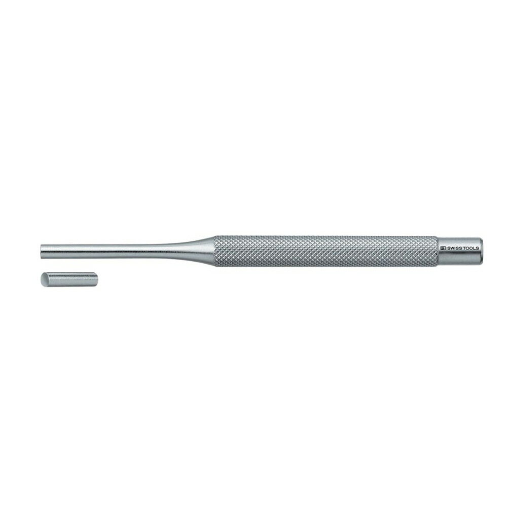 メーカー名：PB SWISS TOOLS(ピービースイスツールズ)品番：715-2商品名：715-2 平行ピンポンチ 丸胴●先端硬度(°)：HRC58●打撃部硬度(°)：HRC45～48●材質：特殊バネ鋼■胴サイズ(φmm)：6■全長(mm...